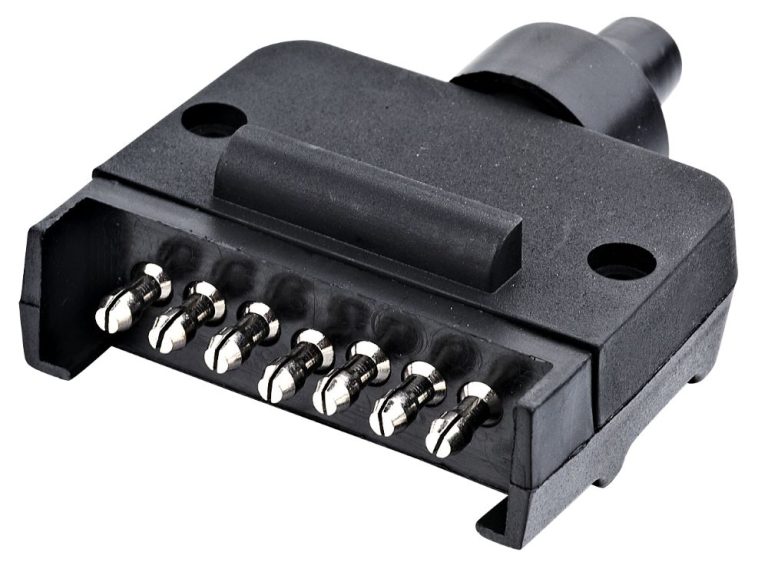 7 Pin Flat Trailer Plug - Male | Caravan & RV Parts & Accessories NZ