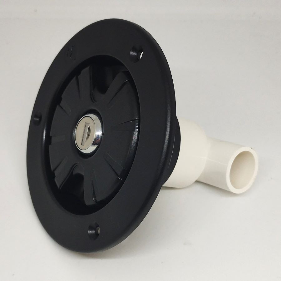 Lockable Water Filler 25mm - Black | Caravan & RV Parts & Accessories NZ