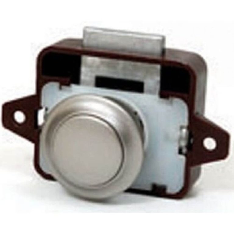 Large Push Button Lock Satin | Caravan & RV Parts & Accessories NZ