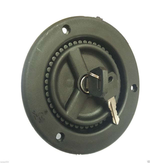 Lockable Water Filler 25mm - Black | Caravan & RV Parts & Accessories NZ